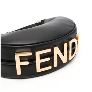 Fendi | Bags | Fendi Fendigraphy Logo Appliqued Hobo Shoulder Bag ...